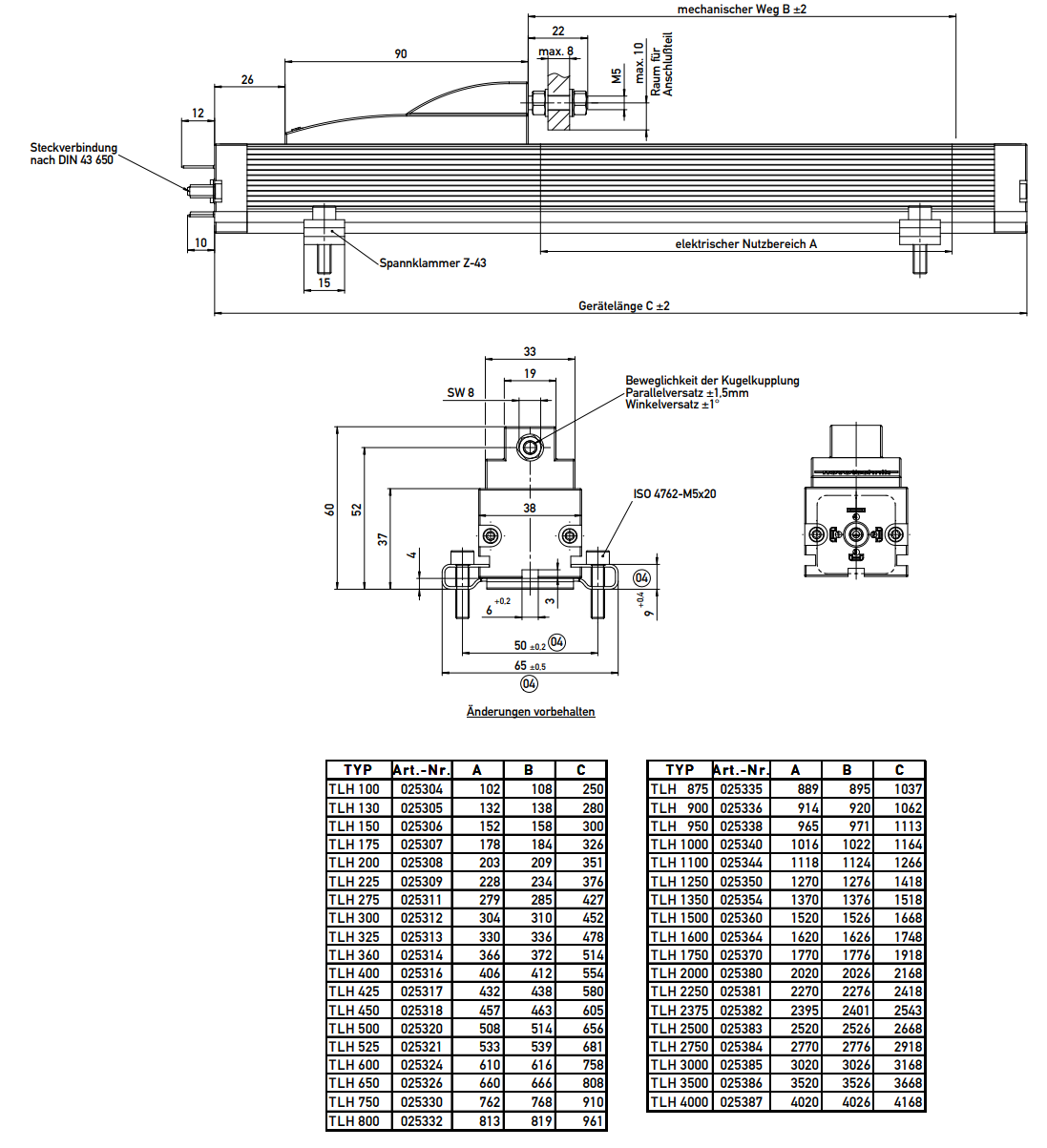 TLH1250 Potansiyometrik Lineer Cetvel - Novotechnik - | Novotechnik